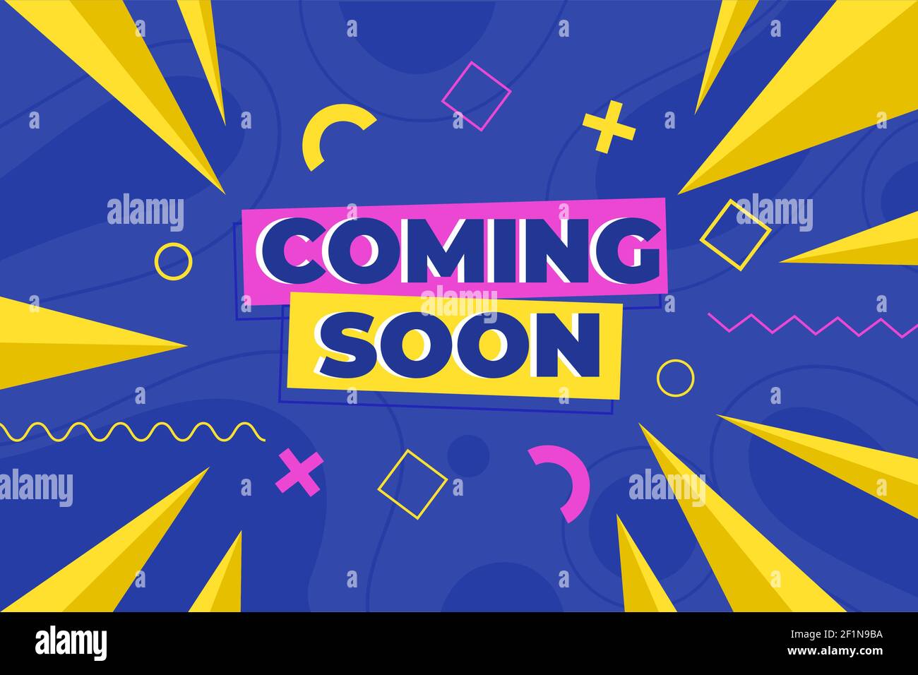 Colorful coming soon promo wallpaper Vector illustration Stock Vector ...