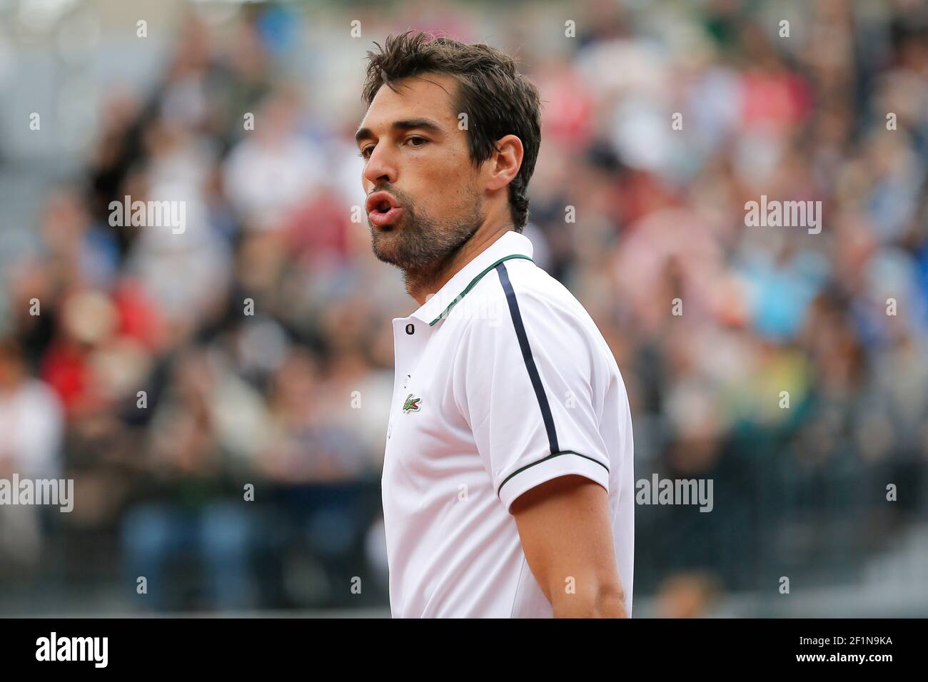 Jeremy Chardy (FRA) won against John Isner (USA) during the French ...