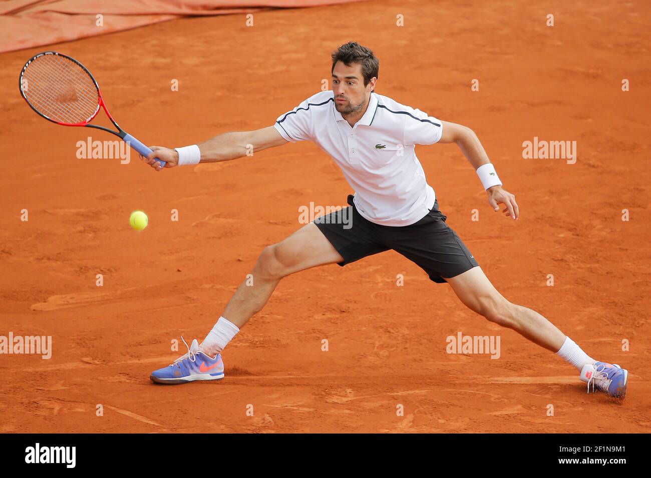 Jeremy Chardy (FRA) won against John Isner (USA) during the French ...