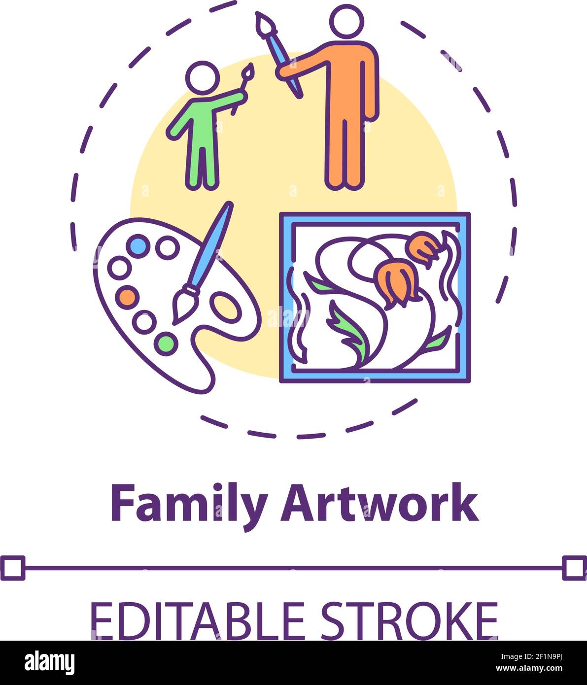 Family artwork concept icon Stock Vector Image & Art - Alamy