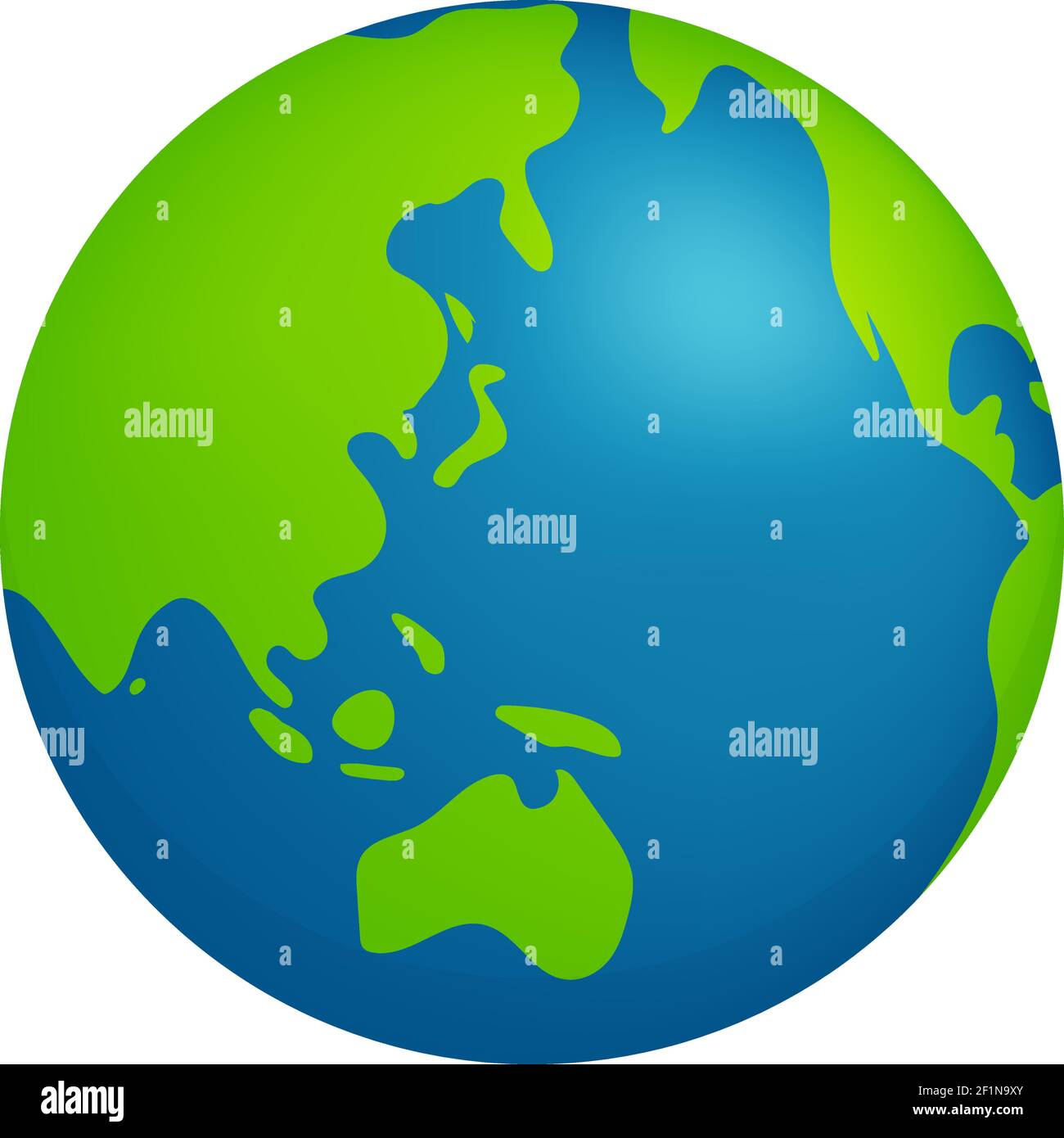 Simplified earth globe vector illustration Stock Vector Image & Art - Alamy