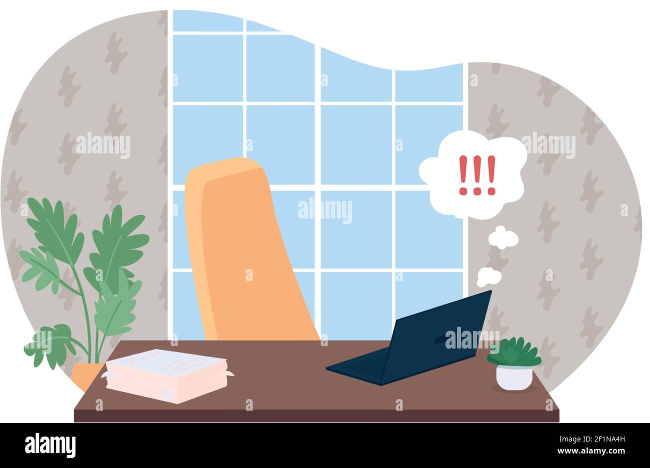 Urgent work 2D vector web banner, poster Stock Vector Image & Art - Alamy