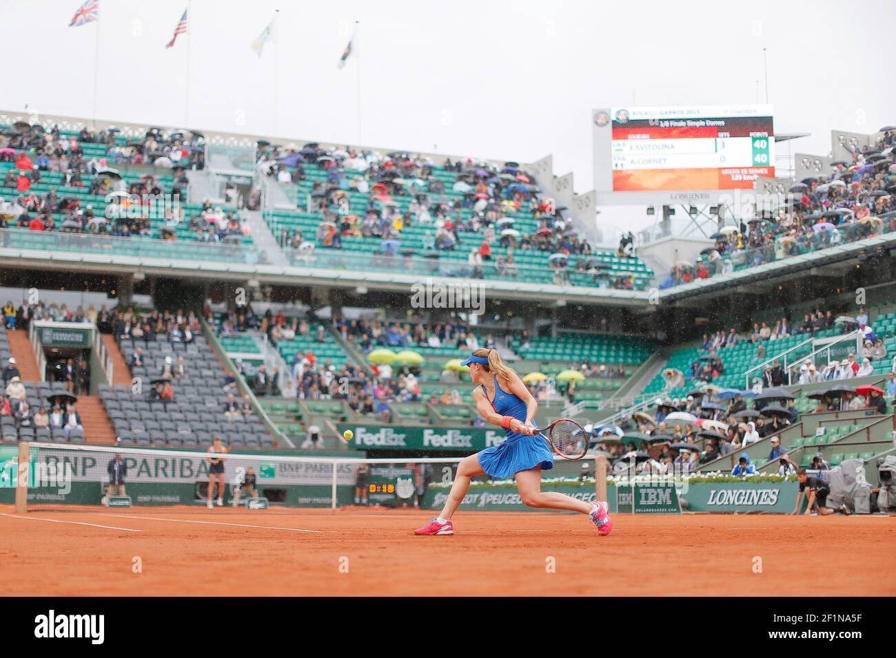 Alize Cornet (FRA) during the French Tennis Open at the Roland Garros ...