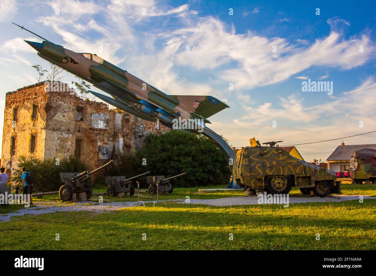 KARLOVAC, CROATIA - Aug 12, 2011: The Homeland War Museum in Turanj ...