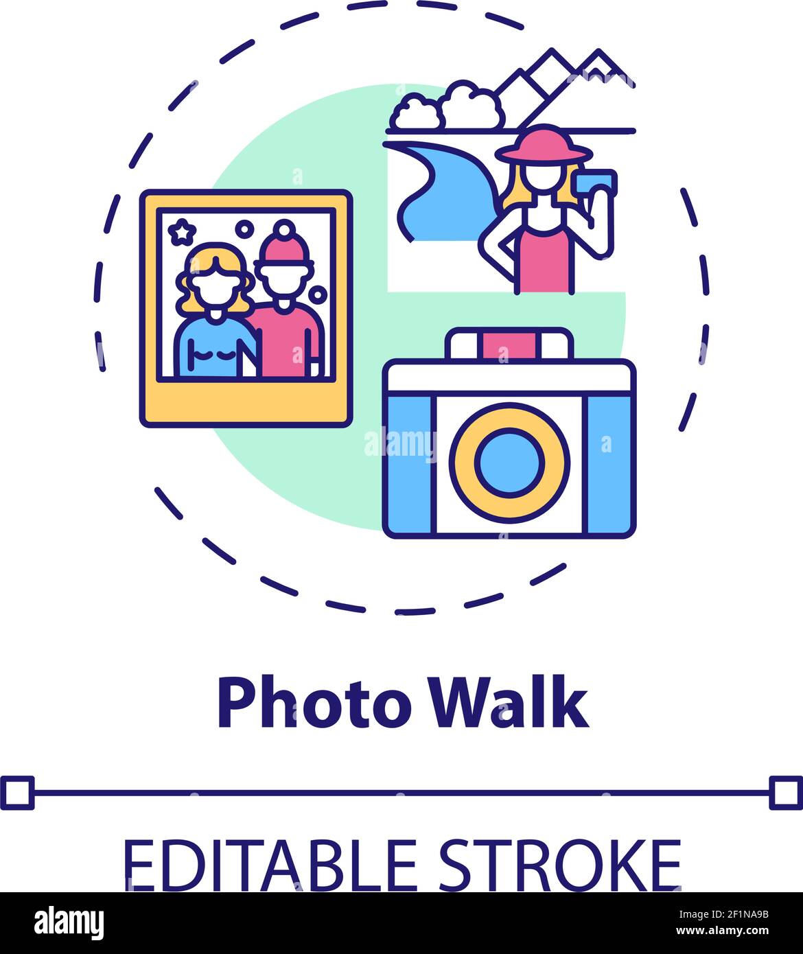 Photo walk concept icon Stock Vector Image & Art - Alamy