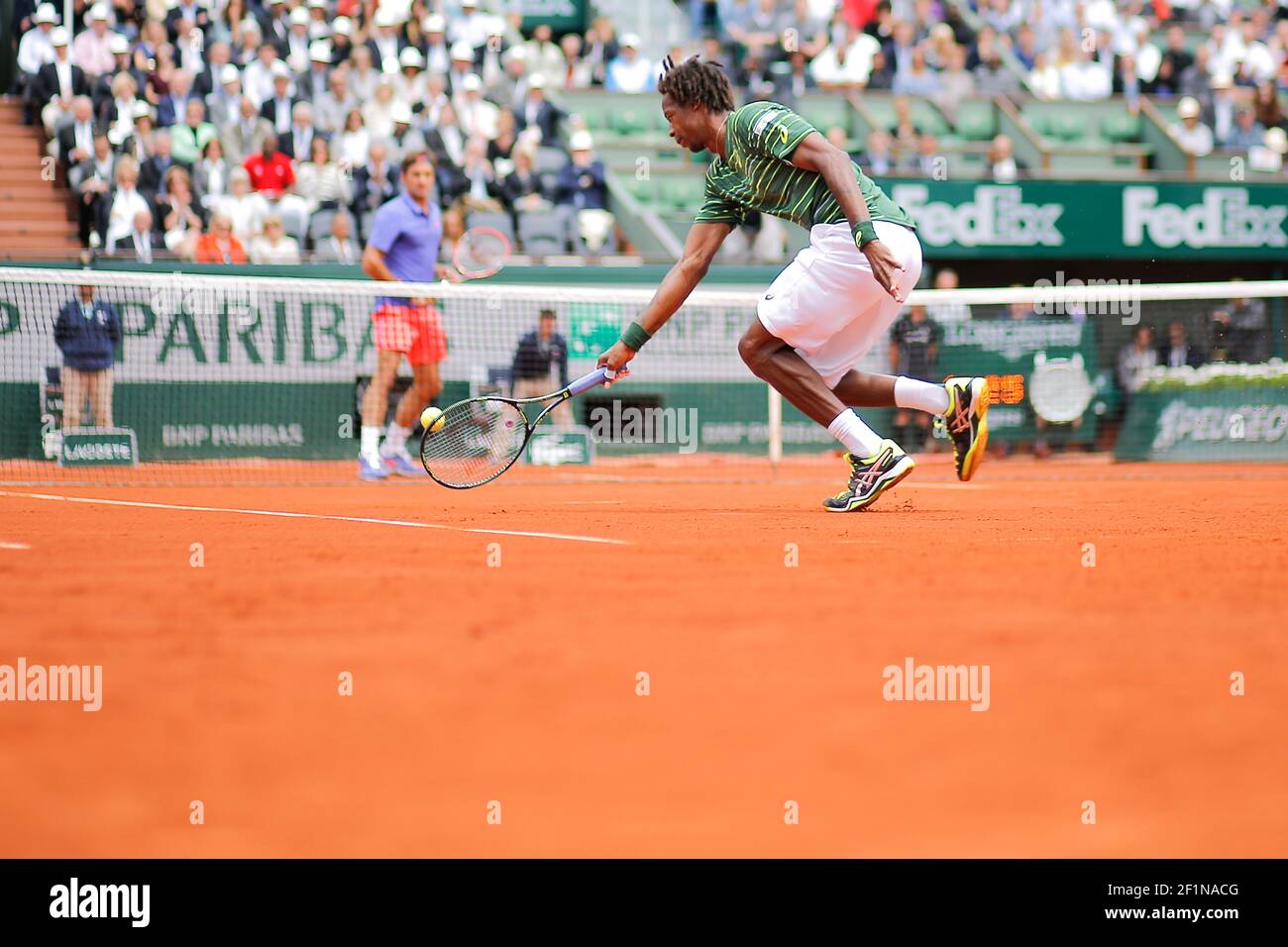 Gael Monfils (FRA) lost against Roger Federer (SUI) during the French ...