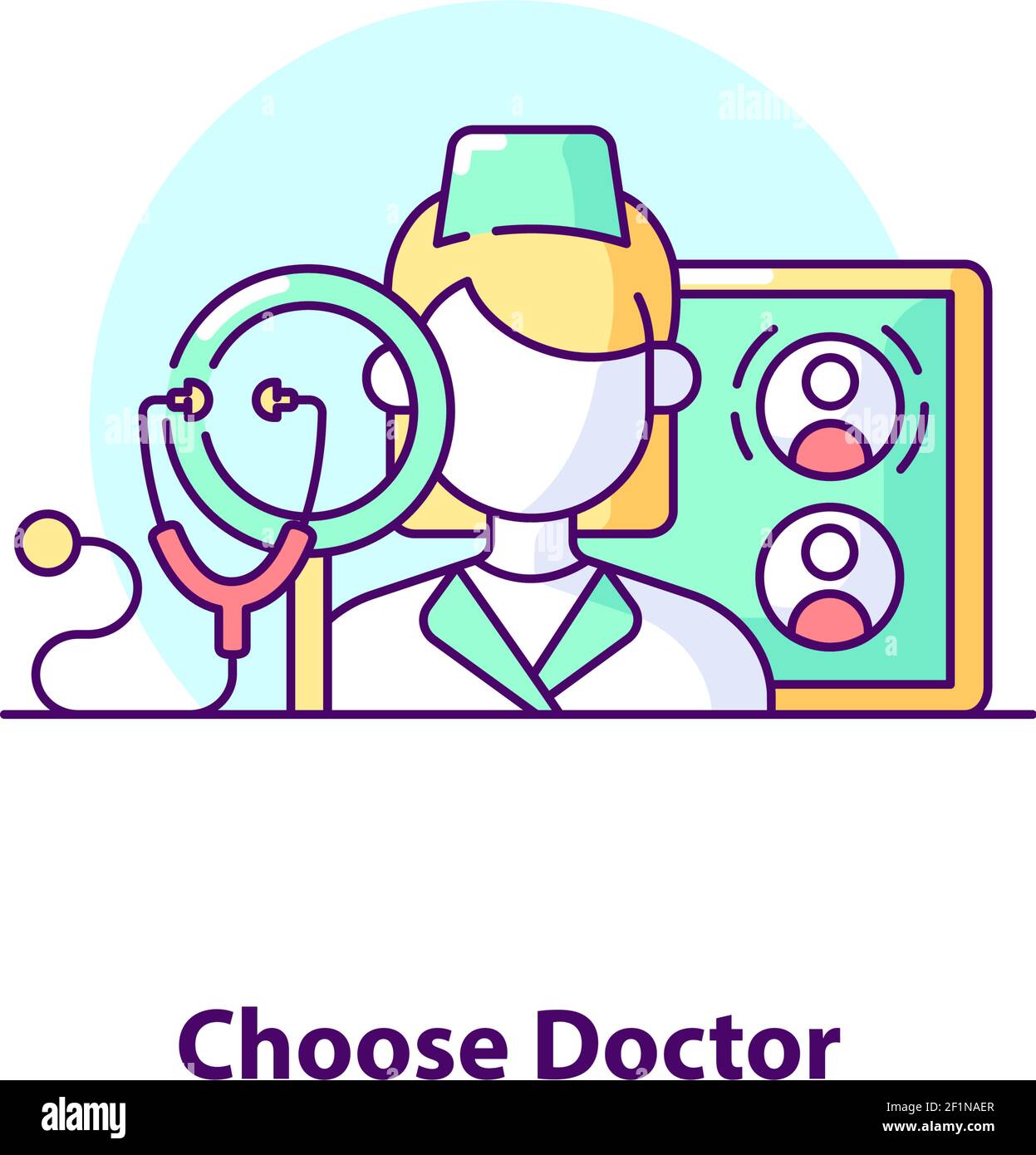Choose doctor creative UI concept icon Stock Vector Image & Art - Alamy