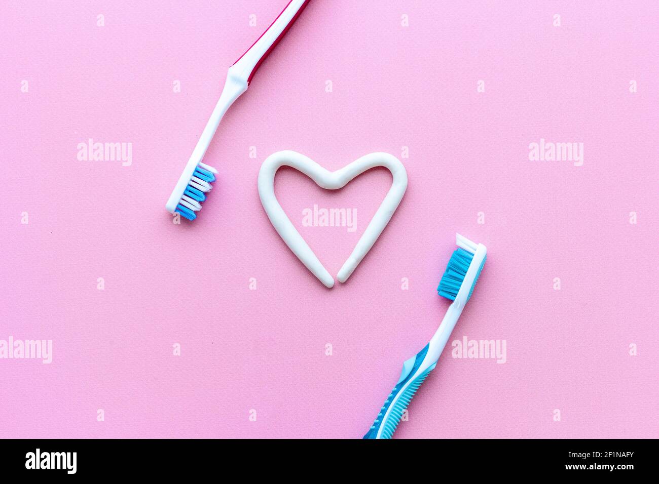 Teeth hygiene toothbrush heart hi-res stock photography and images - Alamy