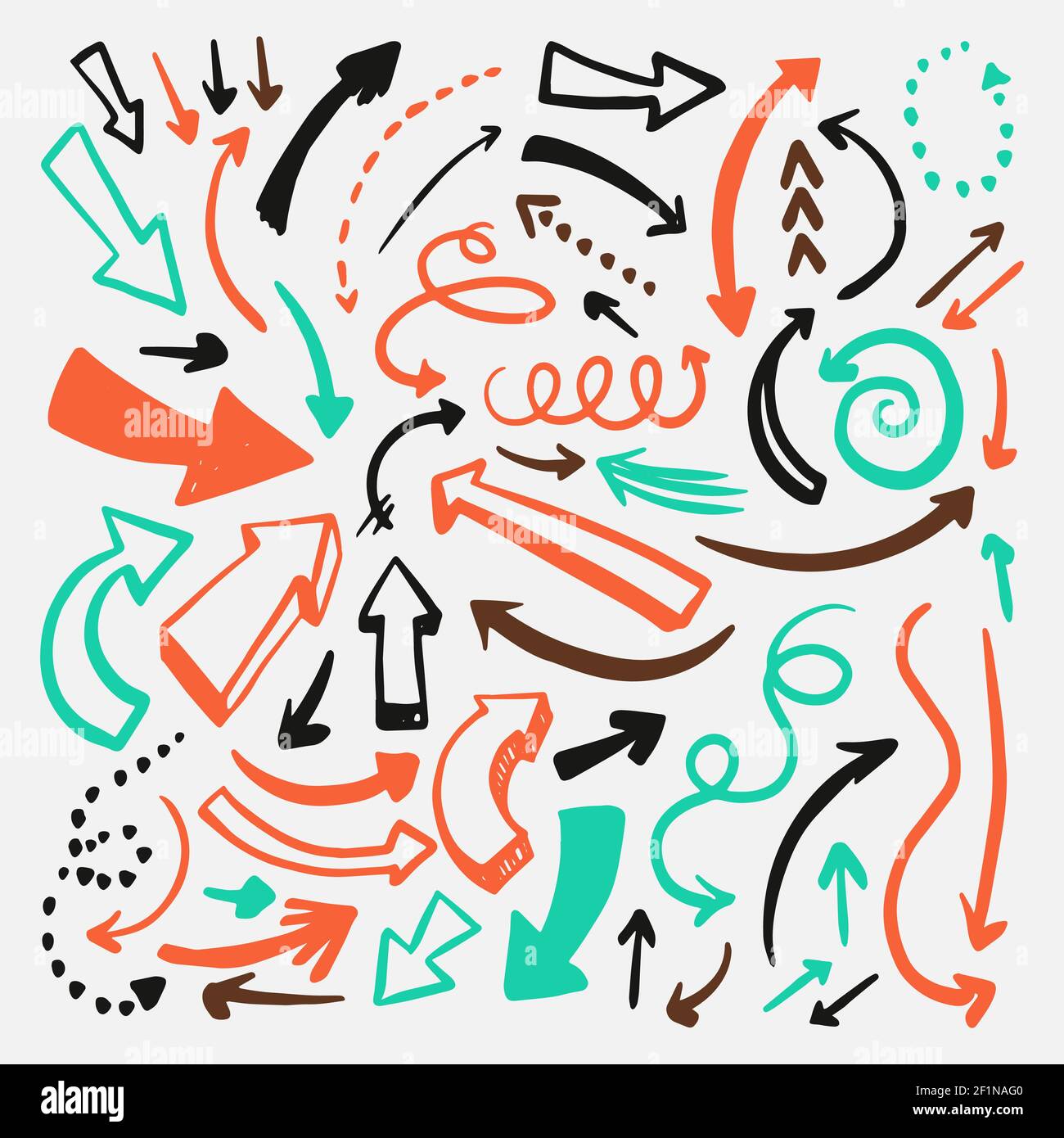 Hand drawn arrow collection Vector illustration Stock Vector Image ...