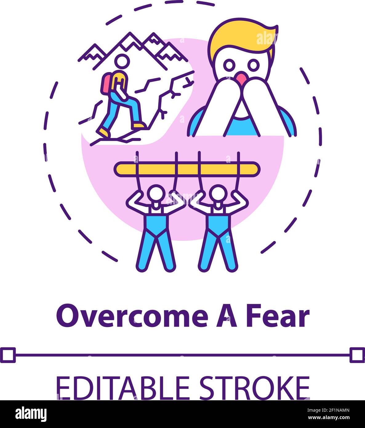Overcoming Fear Symbol Overcome Fear Hi Res Stock Photography And