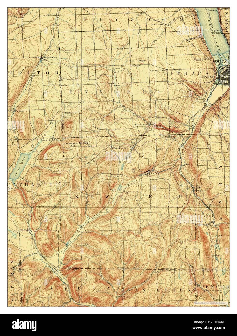 Map of ithaca new york hi-res stock photography and images - Alamy