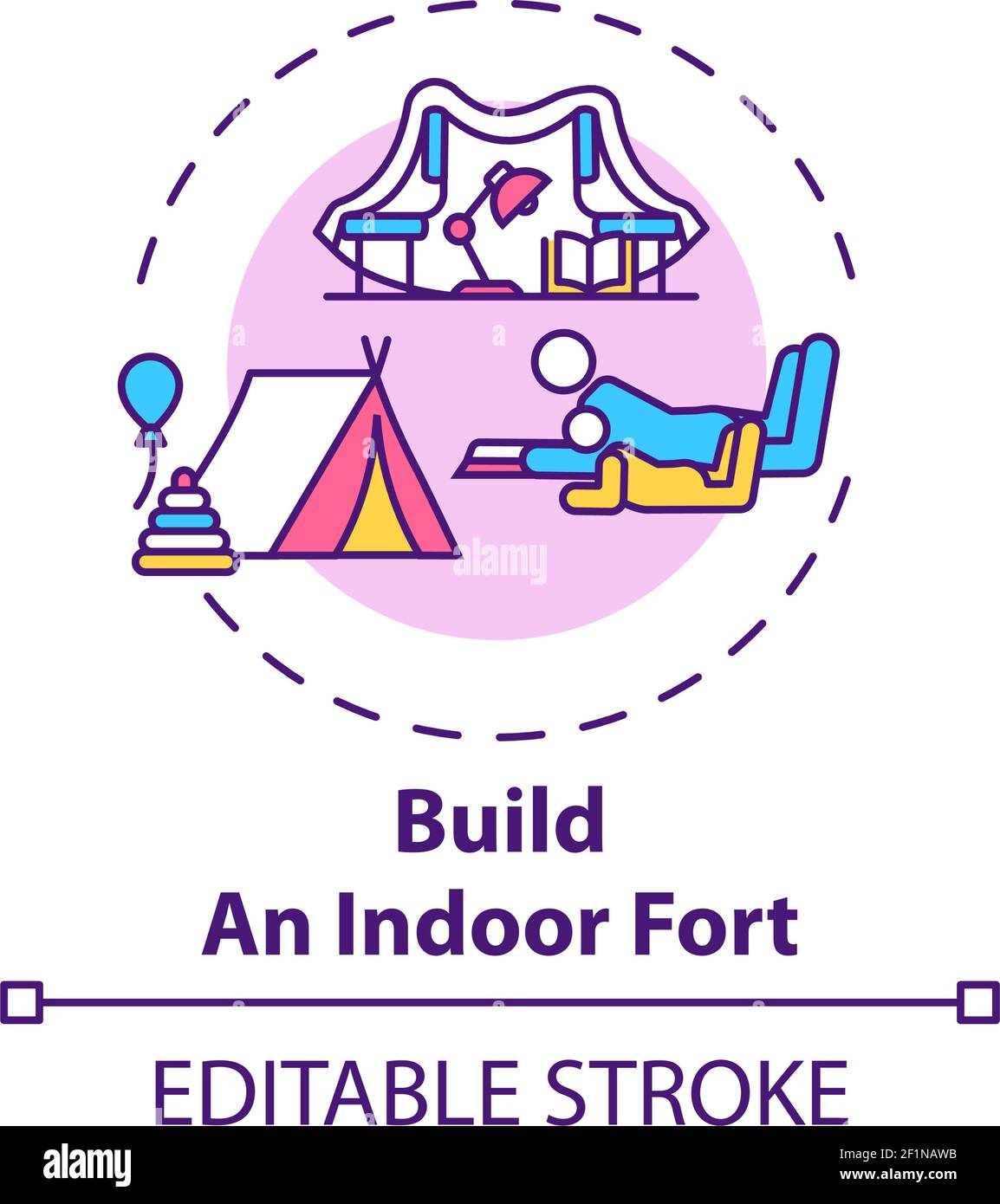 Build an indoor fort concept icon Stock Vector Image & Art - Alamy