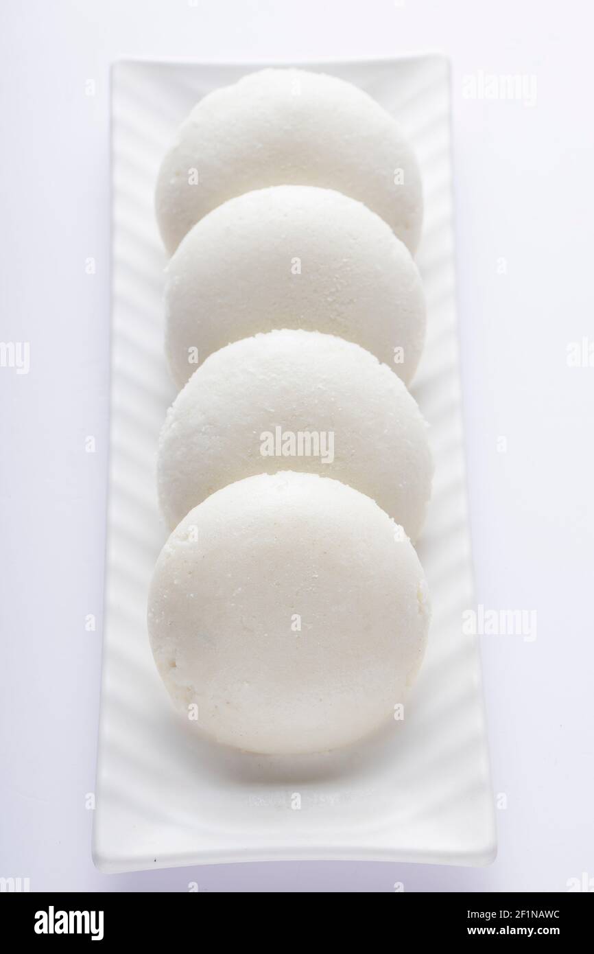 Idly or Idli, south indian main breakfast item which is beautifully ...