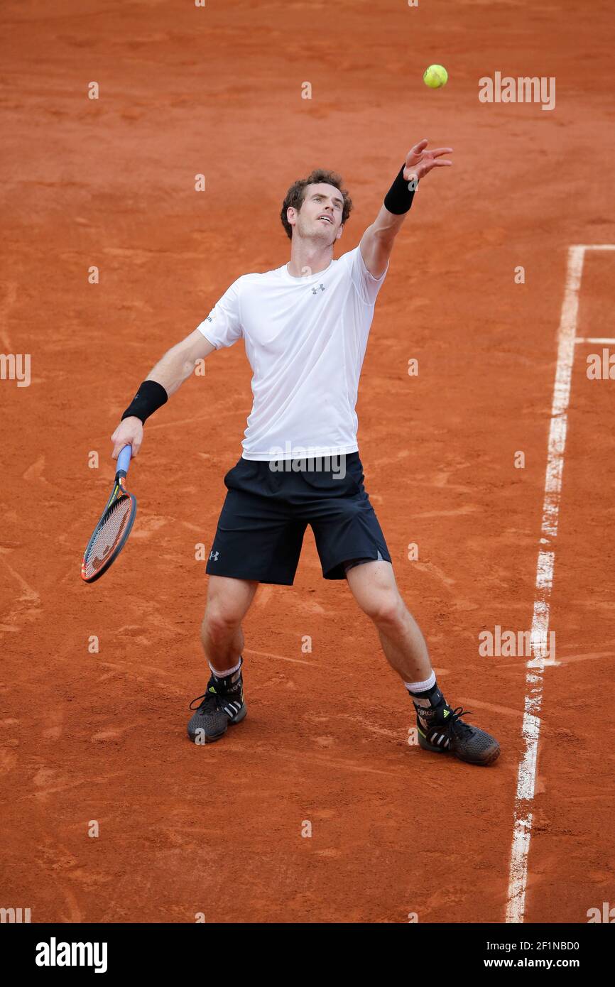 during the French Tennis Open at the Roland Garros stadium in Paris ...