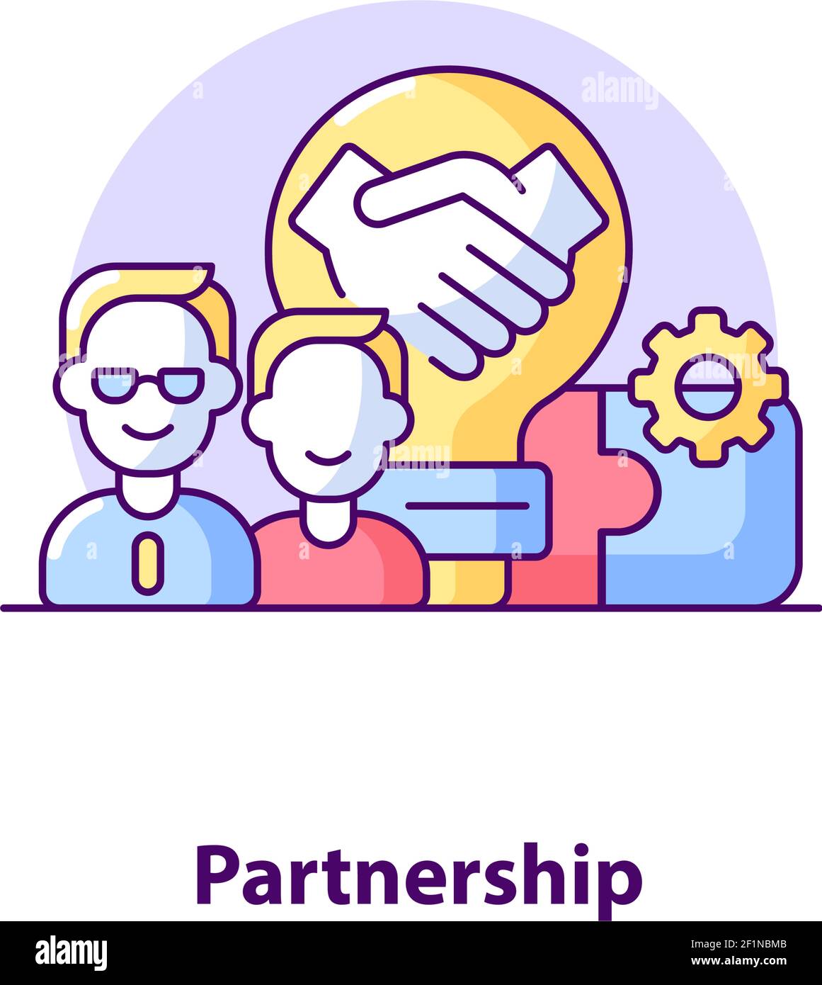 Partnership creative UI concept icon Stock Vector Image & Art - Alamy