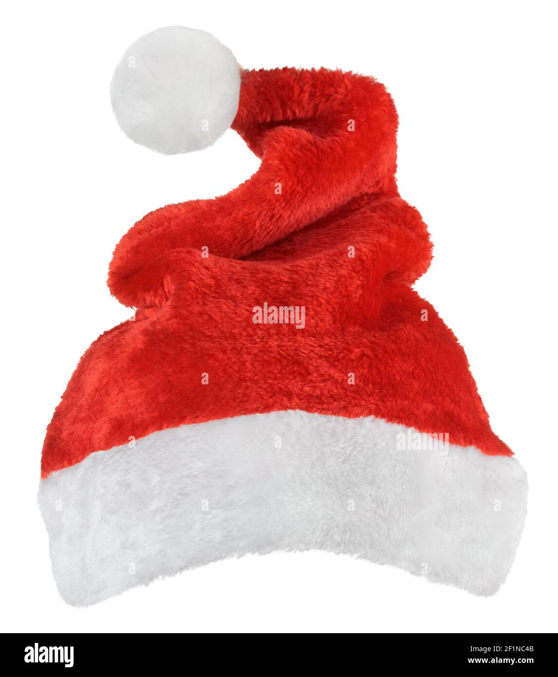 Santa Claus red hat isolated on white background Stock Photo - Alamy