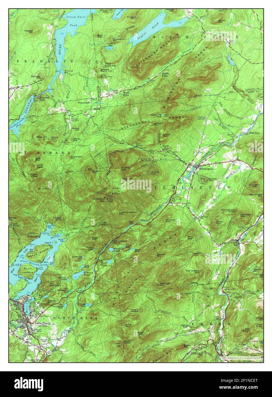 Lake placid new york map hi-res stock photography and images - Alamy