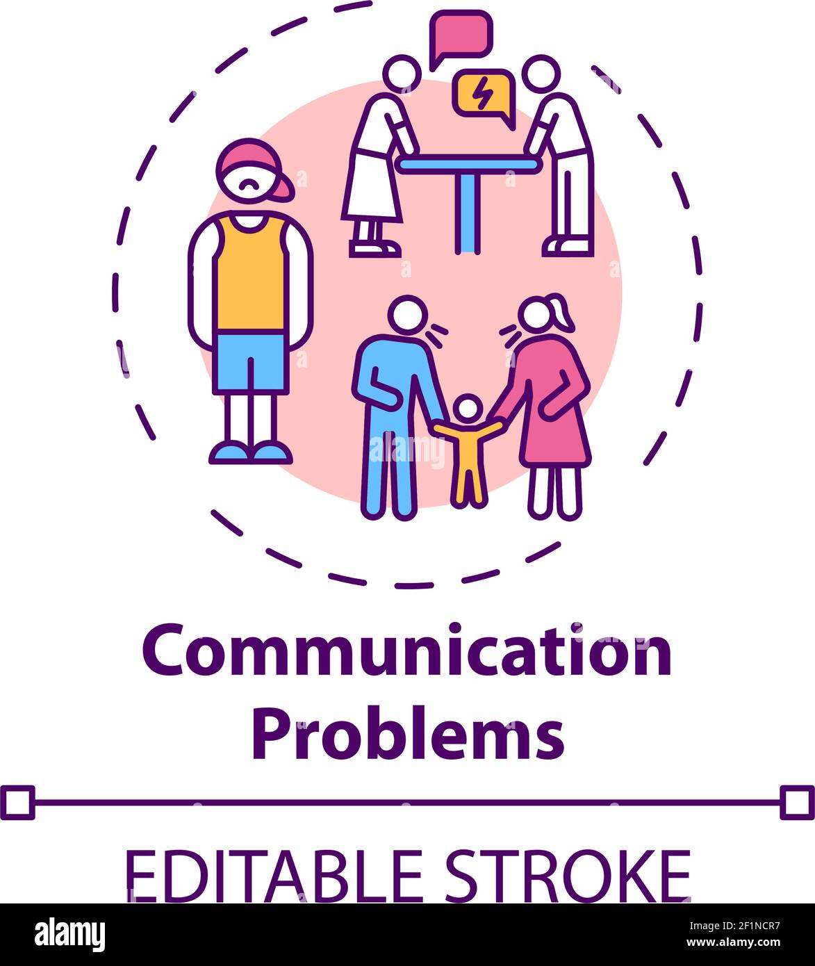 Communication problems concept icon Stock Vector Image & Art - Alamy