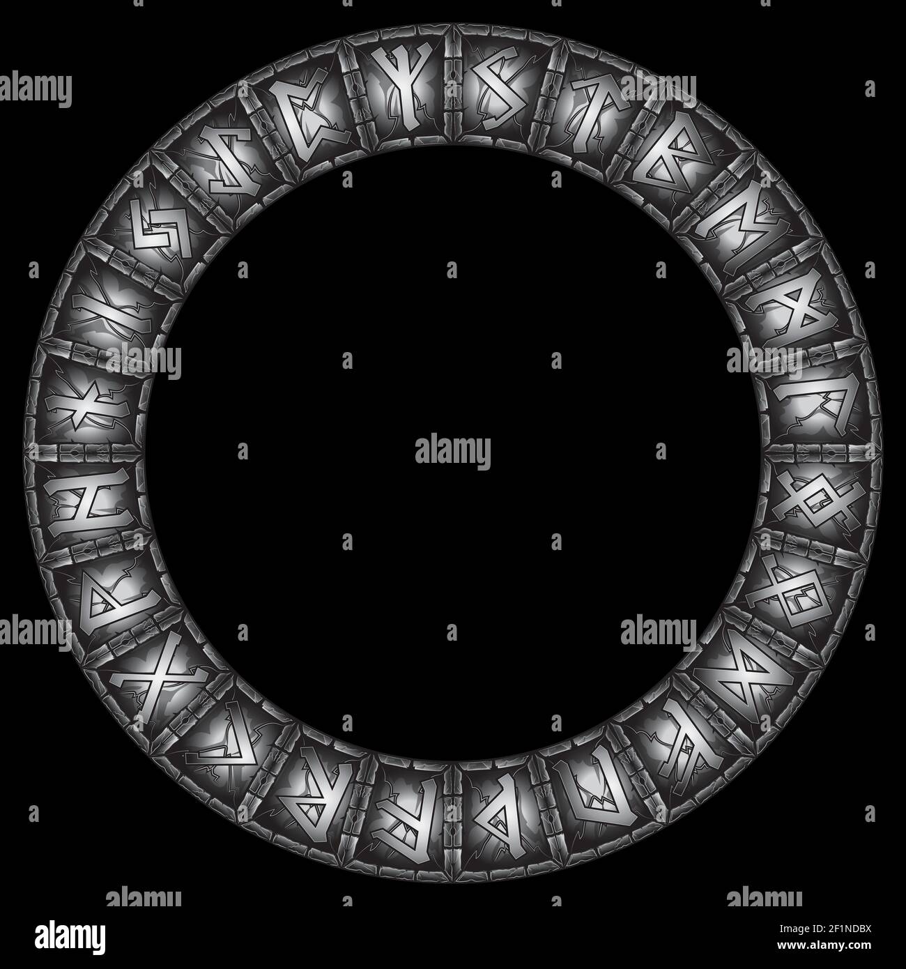 Old Scandinavian design. Circle of nordic signs - Rune Stock Vector ...