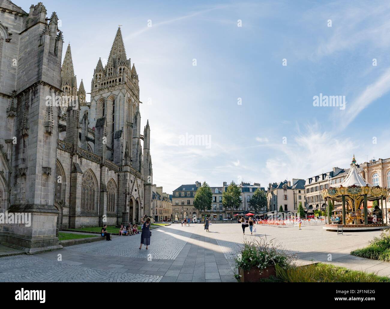 Cathedrale saint corentin de quimper hi-res stock photography and ...