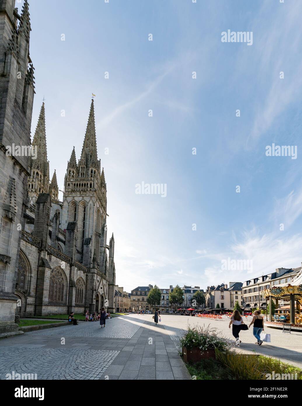 Cathedrale saint corentin de quimper hi-res stock photography and ...