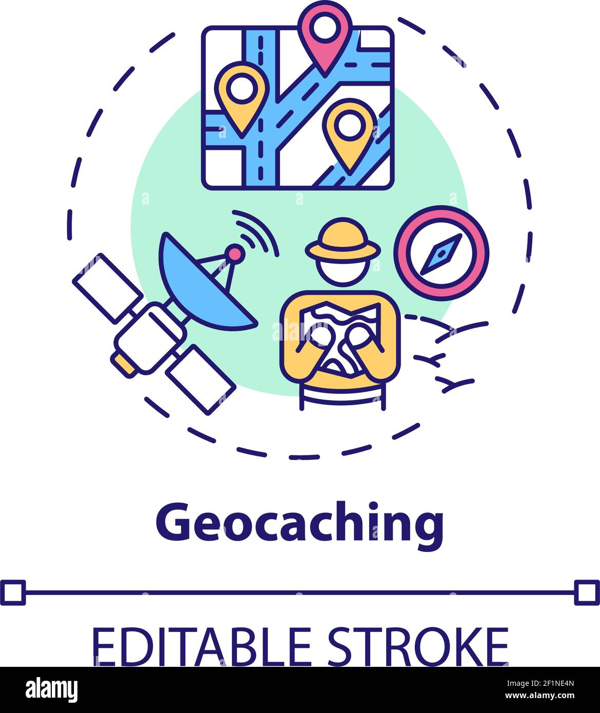 Geocaching concept icon Stock Vector Image & Art - Alamy