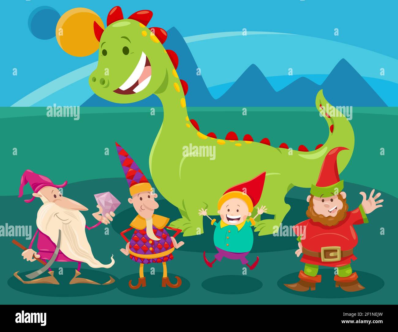 Dwarfs cartoon characters Stock Vector Images - Alamy
