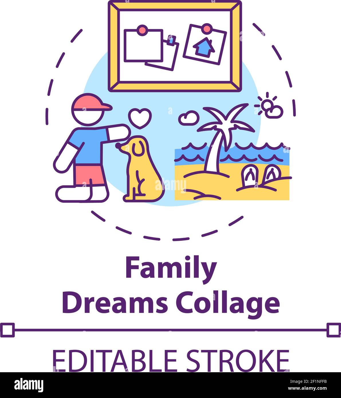 Family dreams collage concept icon Stock Vector Image & Art - Alamy