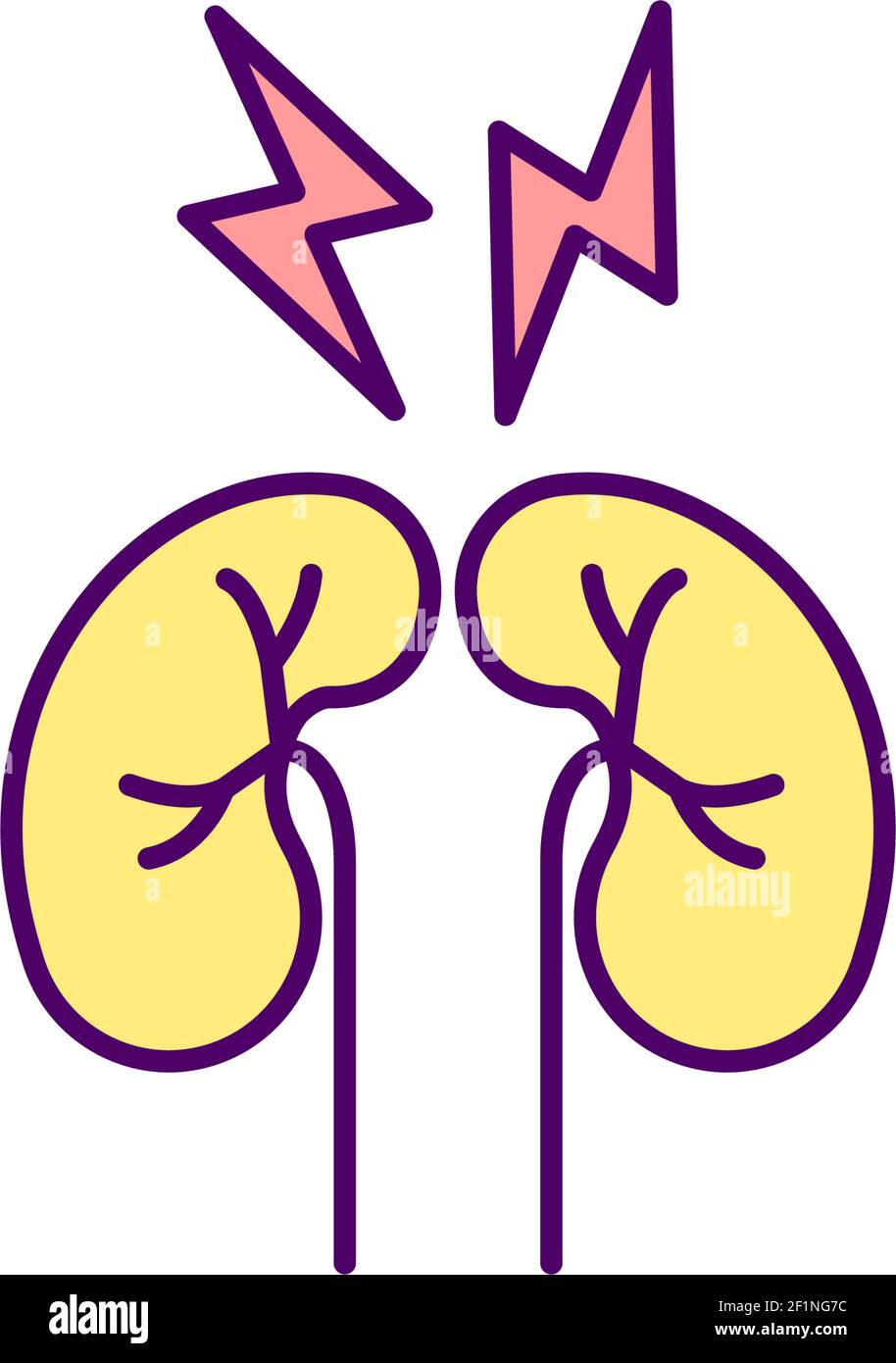 Pain in chest RGB color icon Stock Vector Image & Art - Alamy