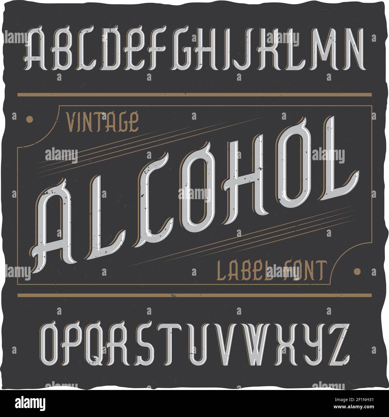 Vintage label typeface named Alcohol. Good font to use in any vintage ...