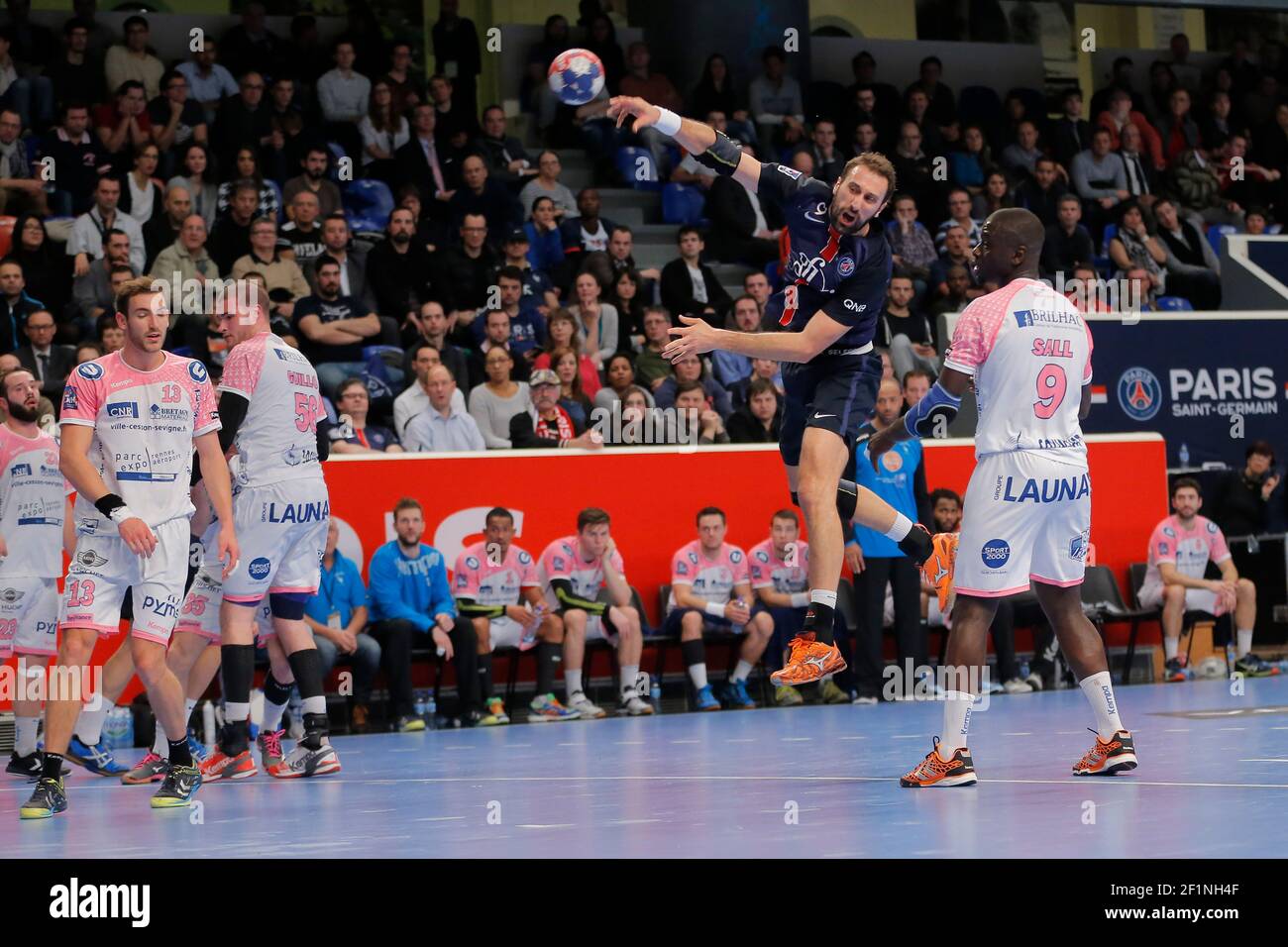 Igor Vori (PSG Hanball) during the French Championship Pro D1 2015-2016 ...