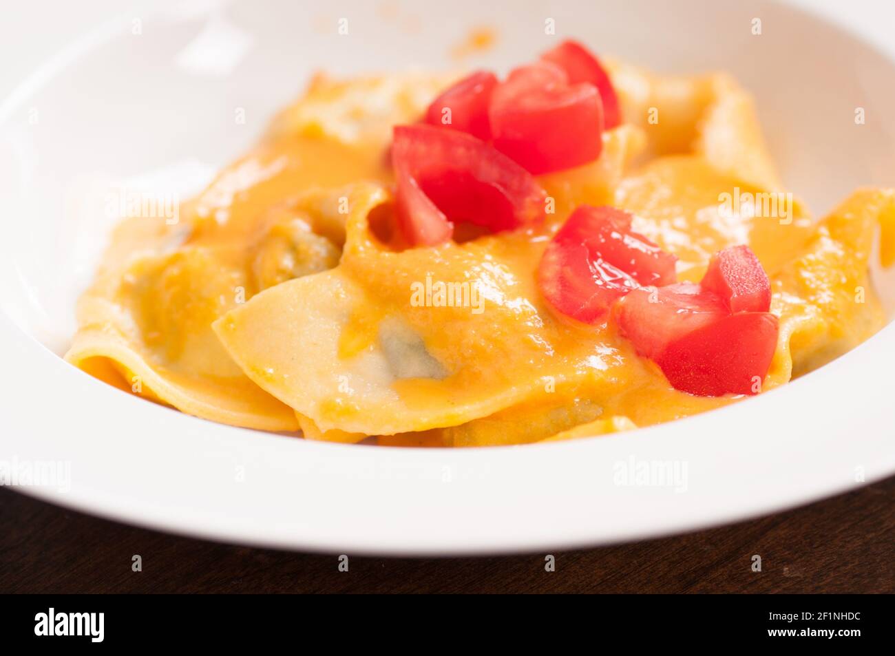 delicious stuffed mezzaluna pasta made from scratch with heirloom ...