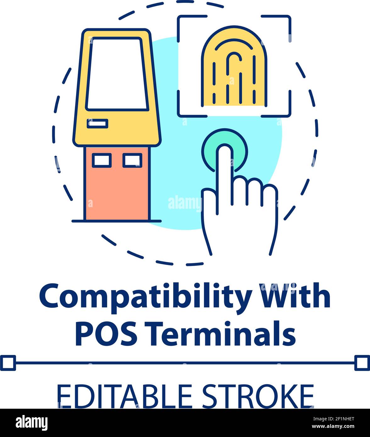 Compatibility with pos terminals concept icon Stock Vector Image & Art ...
