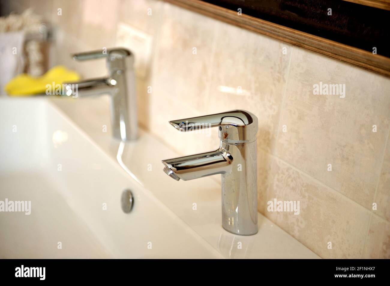 water tap in a bath room, shallow DOF Stock Photo - Alamy