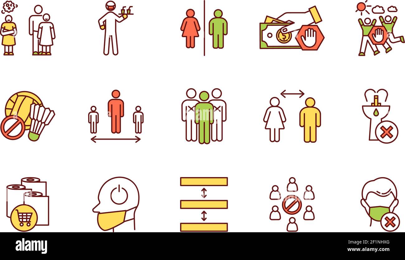 Public safety rules RGB color icons set Stock Vector Image & Art - Alamy