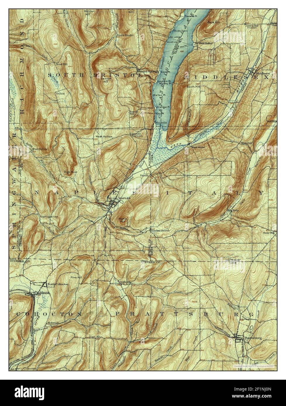 Naples new york map hi-res stock photography and images - Alamy