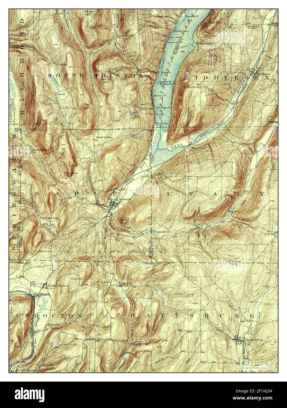 Map of naples new york hi-res stock photography and images - Alamy