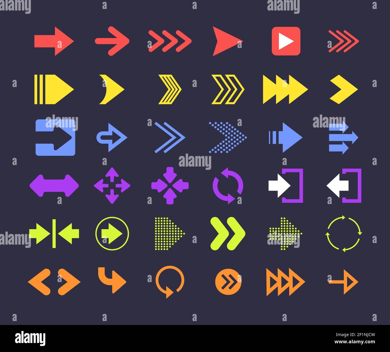 Flat design arrow collection Vector illustration Stock Vector Image ...
