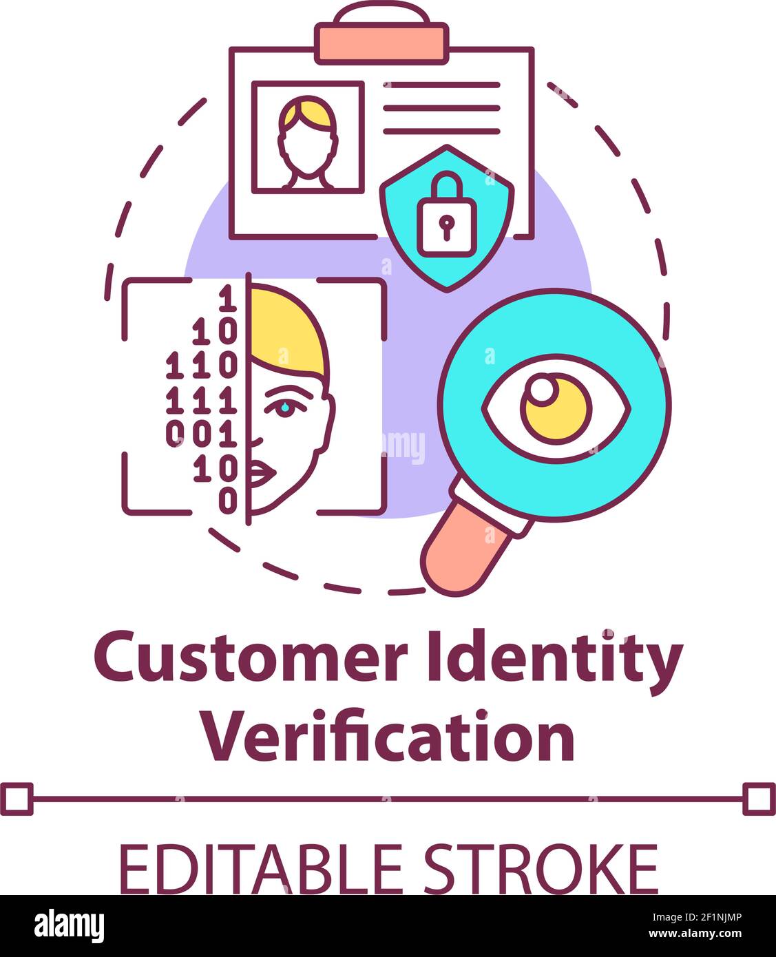 Customer identity verification concept icon Stock Vector Image & Art ...