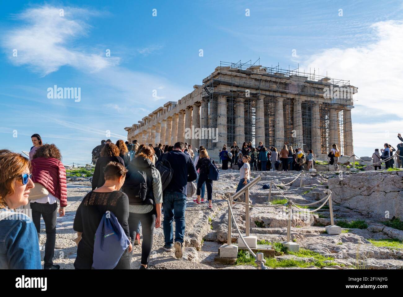 Tourists visiting parthenon temple hi-res stock photography and images - Alamy