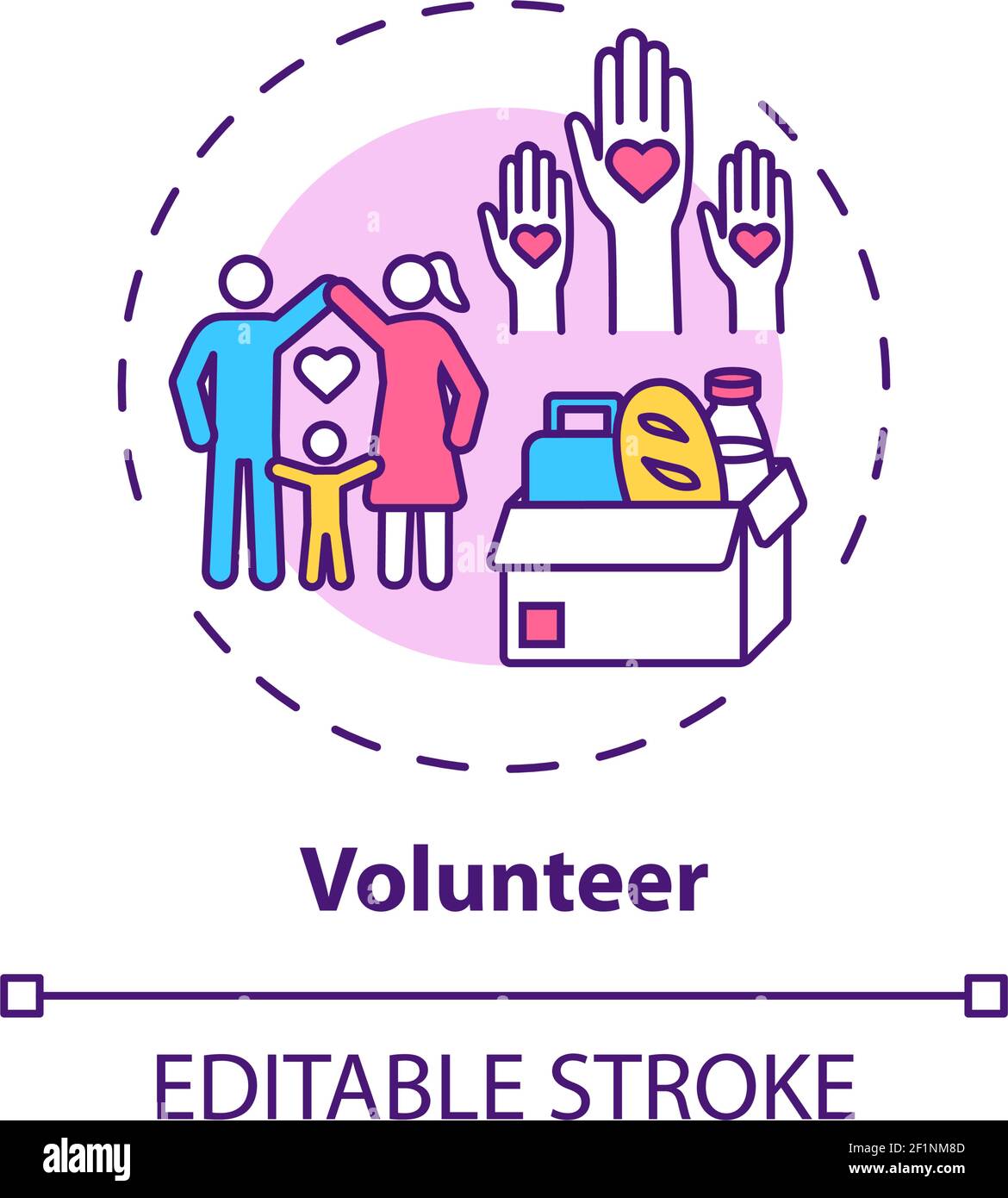 Volunteer concept icon Stock Vector Image & Art - Alamy