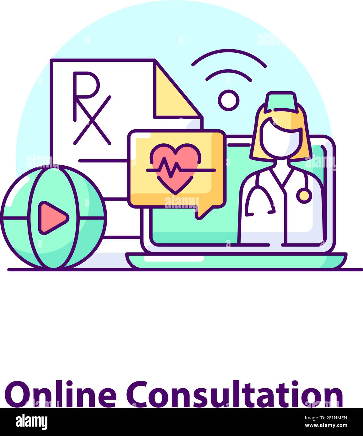 Online consultation creative UI concept icon Stock Vector Image & Art ...