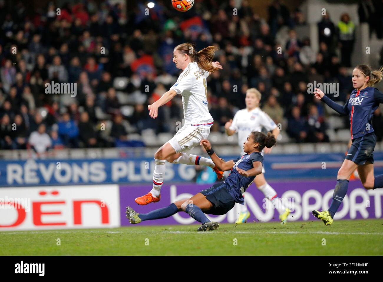 Lotta SCHELIN (Olympique Lyonnais), Georges Laura (PSG women) during ...