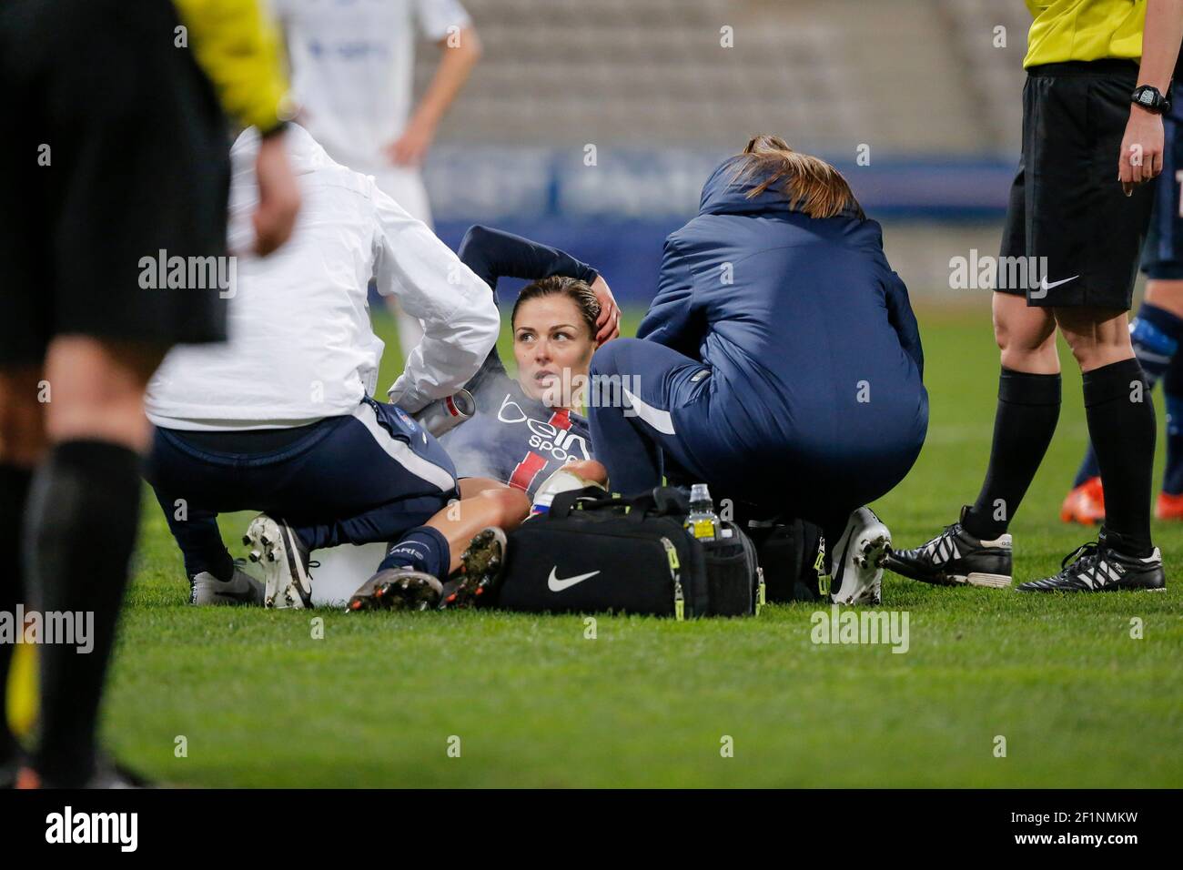 Boulleau Laure (PSG women) on the floor during the Women's French ...