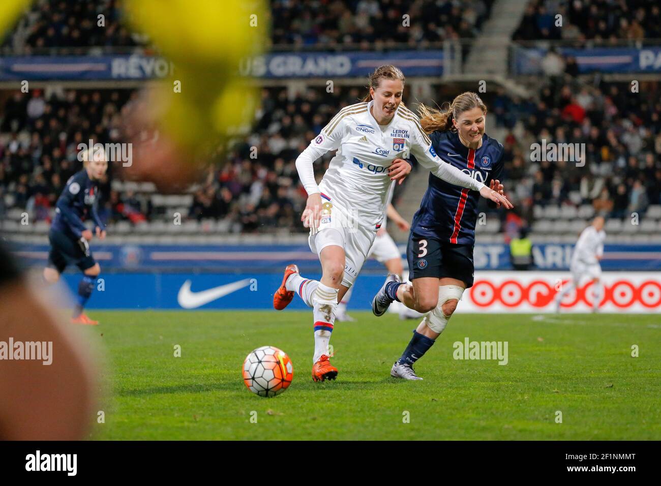 Lotta SCHELIN (Olympique Lyonnais), Boulleau Laure (PSG women) during ...