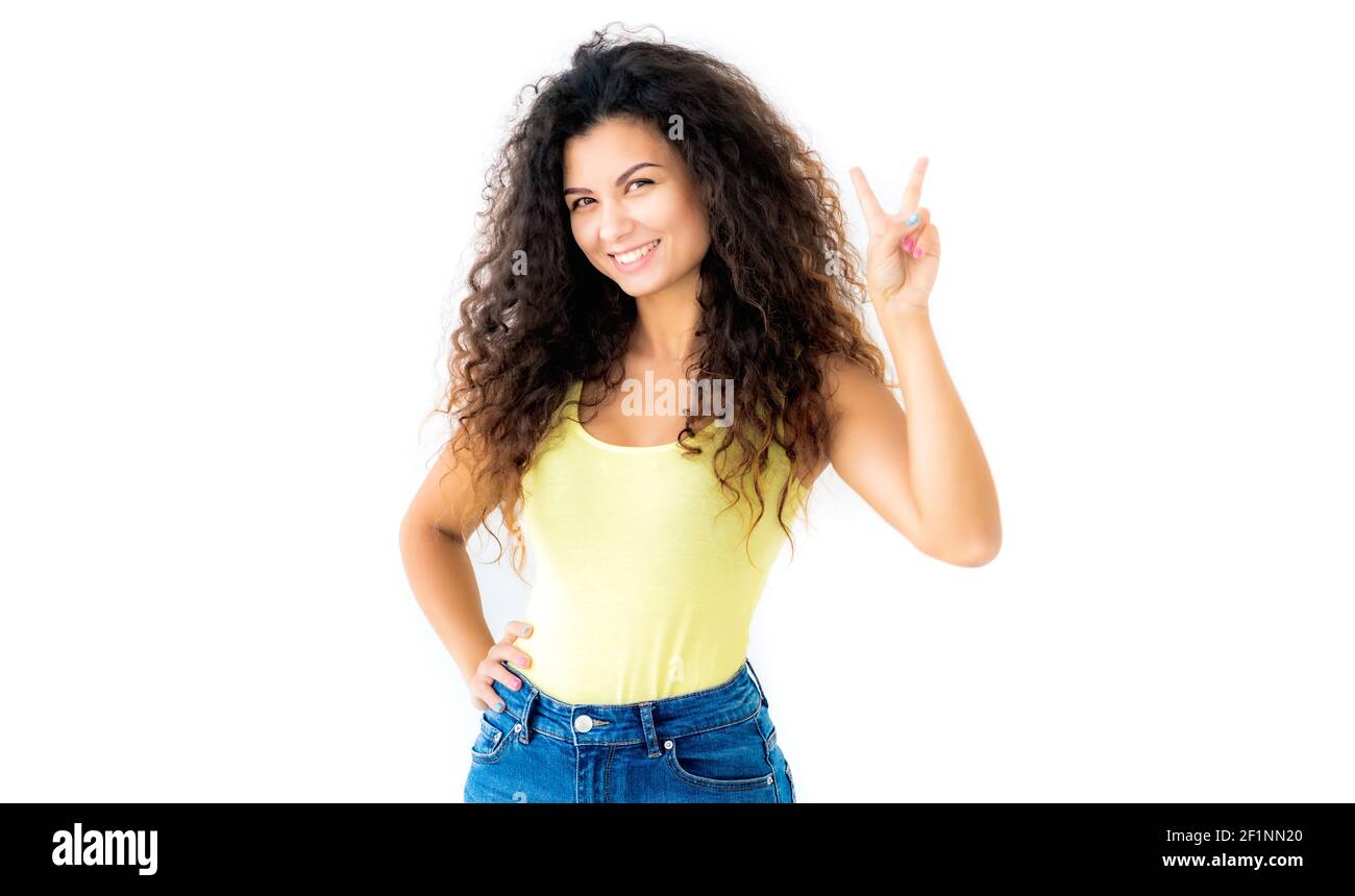 Girl victory pose hi-res stock photography and images - Alamy