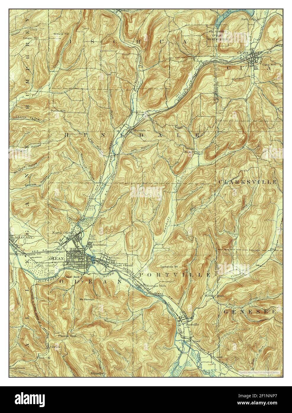 Map of olean hi-res stock photography and images - Alamy
