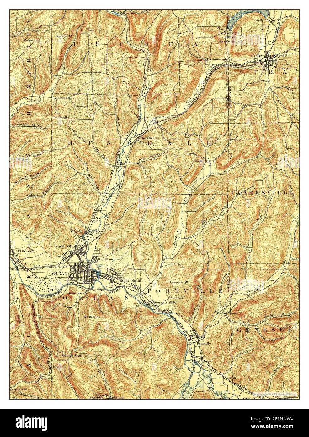 Map Of Olean High Resolution Stock Photography and Images - Alamy