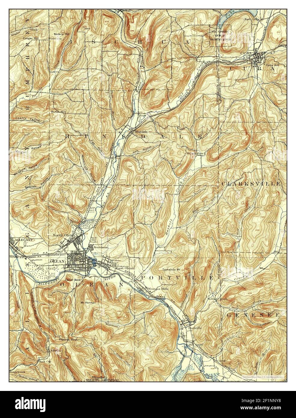 Map of olean hi-res stock photography and images - Alamy