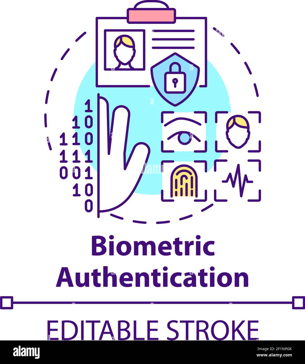 Biometric authentication concept icon Stock Vector Image & Art - Alamy